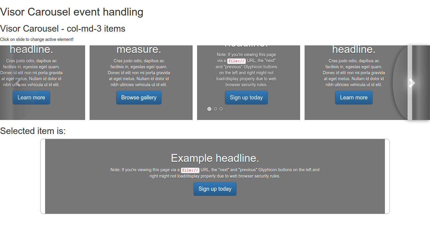 Github Assartevisor Carousel Bootstrap 3 And Font Awesome 4 Compatible Modern Html5 Css3